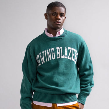 Men's Cotton Collegiate Arch Sweater Hunter Green – Rowing Blazers