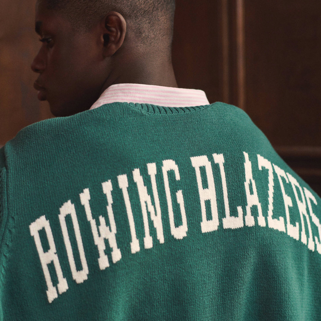 Men's Cotton Collegiate Arch Sweater Hunter Green – Rowing Blazers