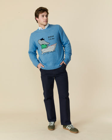 Babar Cashmere Sweater Blue – Rowing Blazers