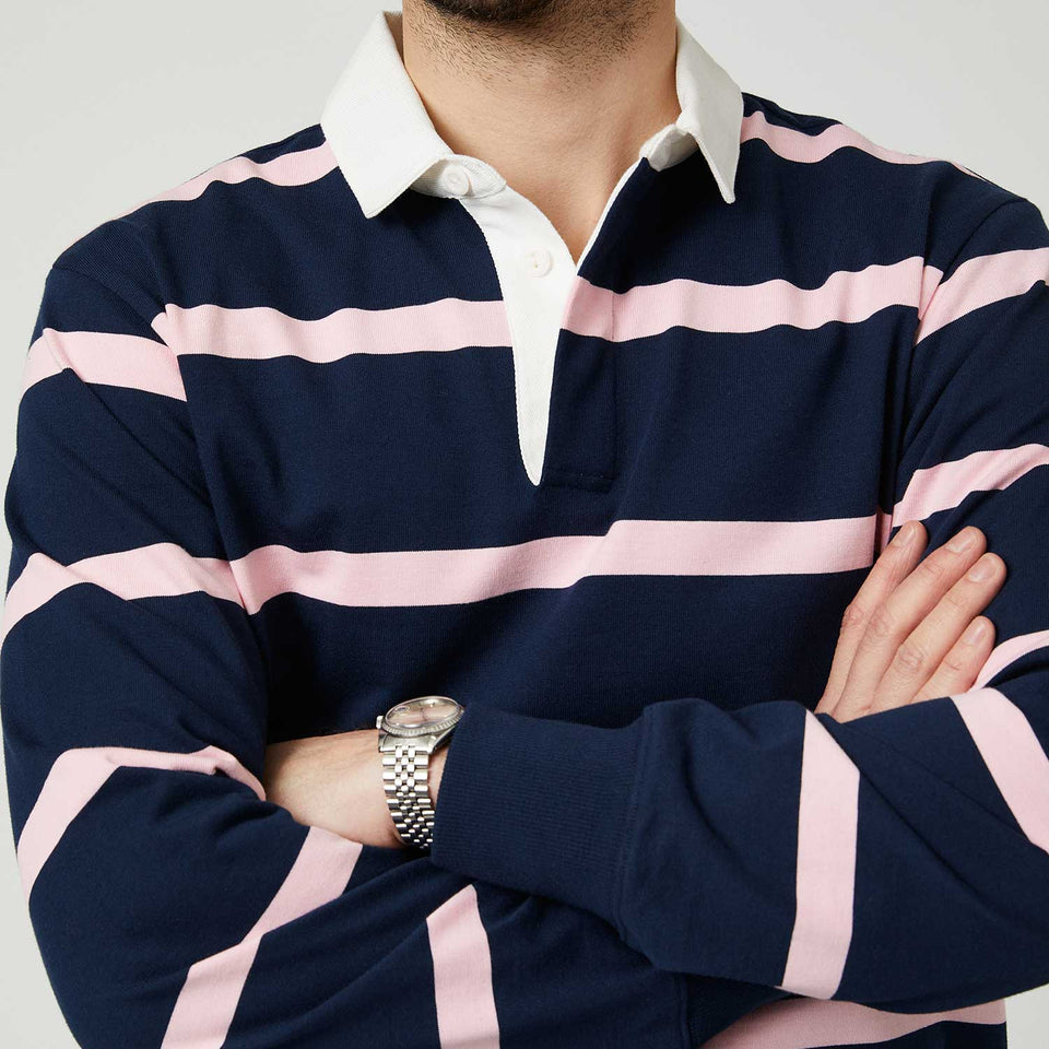 Men's Hockney Stripe Rugby Navy – Rowing Blazers