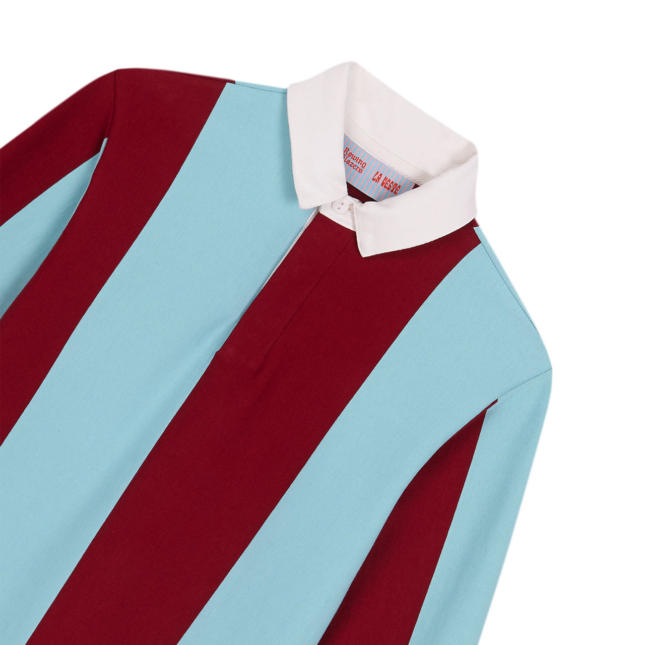 Women's La Veste Striped Rugby Blue and Burgundy – Rowing Blazers