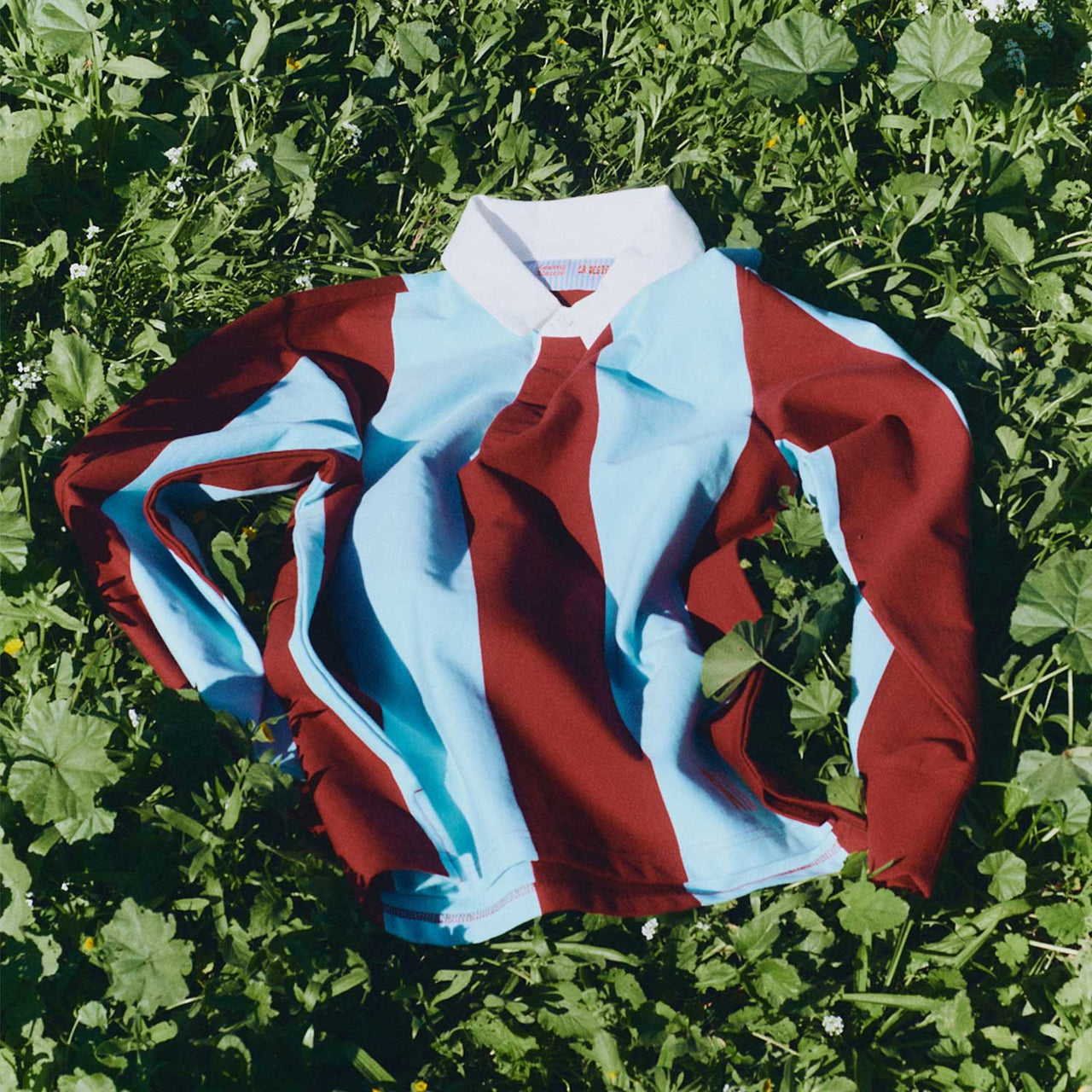 Women's La Veste Striped Rugby Blue and Burgundy – Rowing Blazers