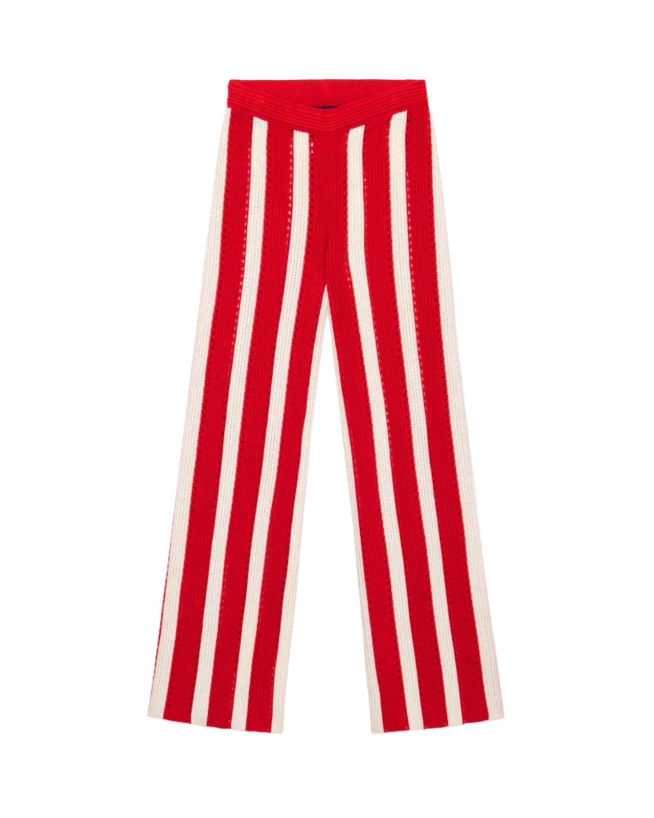 Women's Knit Stripe Pants Red – Rowing Blazers
