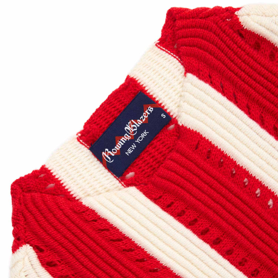 Women's Knit Stripe Tank Red – Rowing Blazers