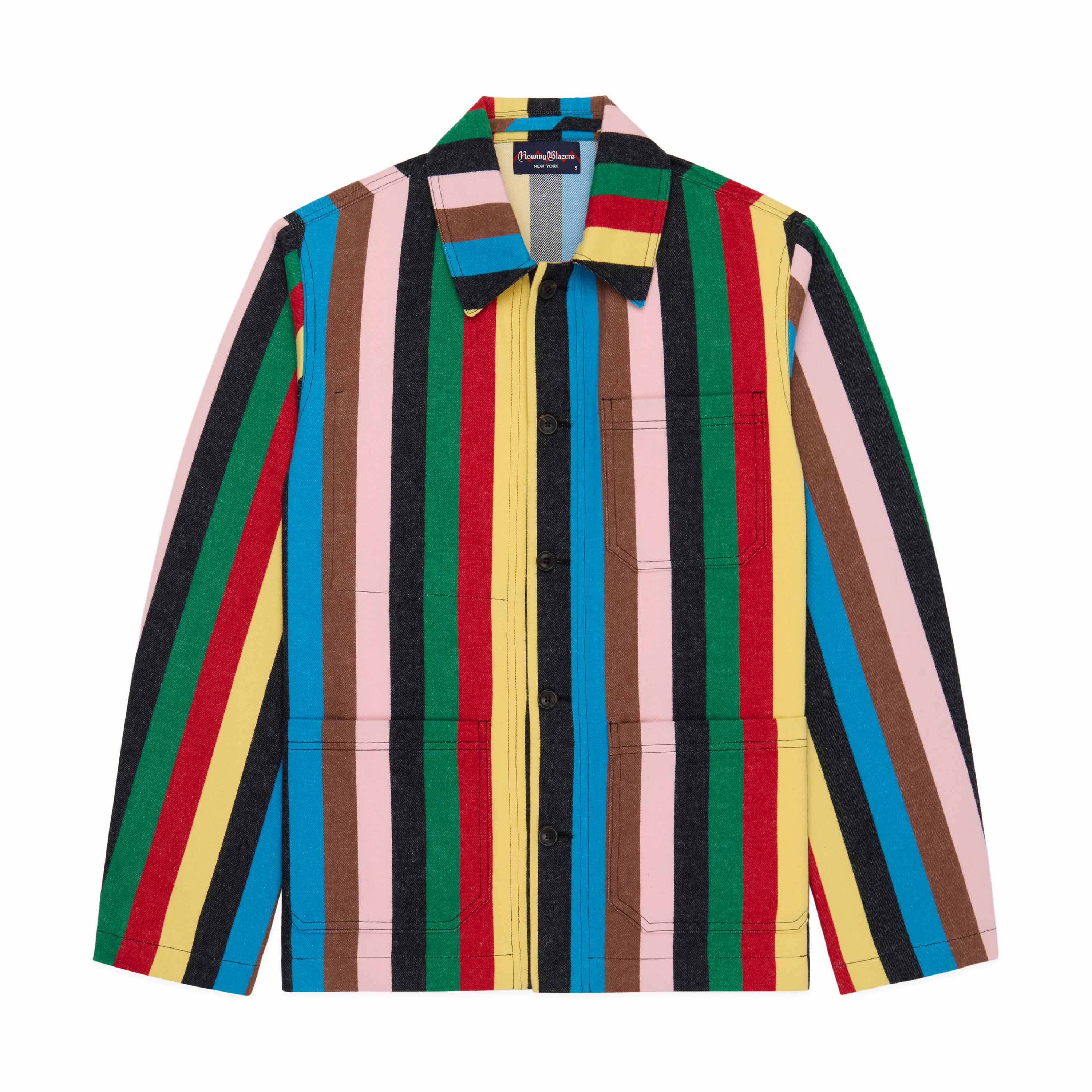 Men's Croquet Stripe Chore Jacket Croquet – Rowing Blazers