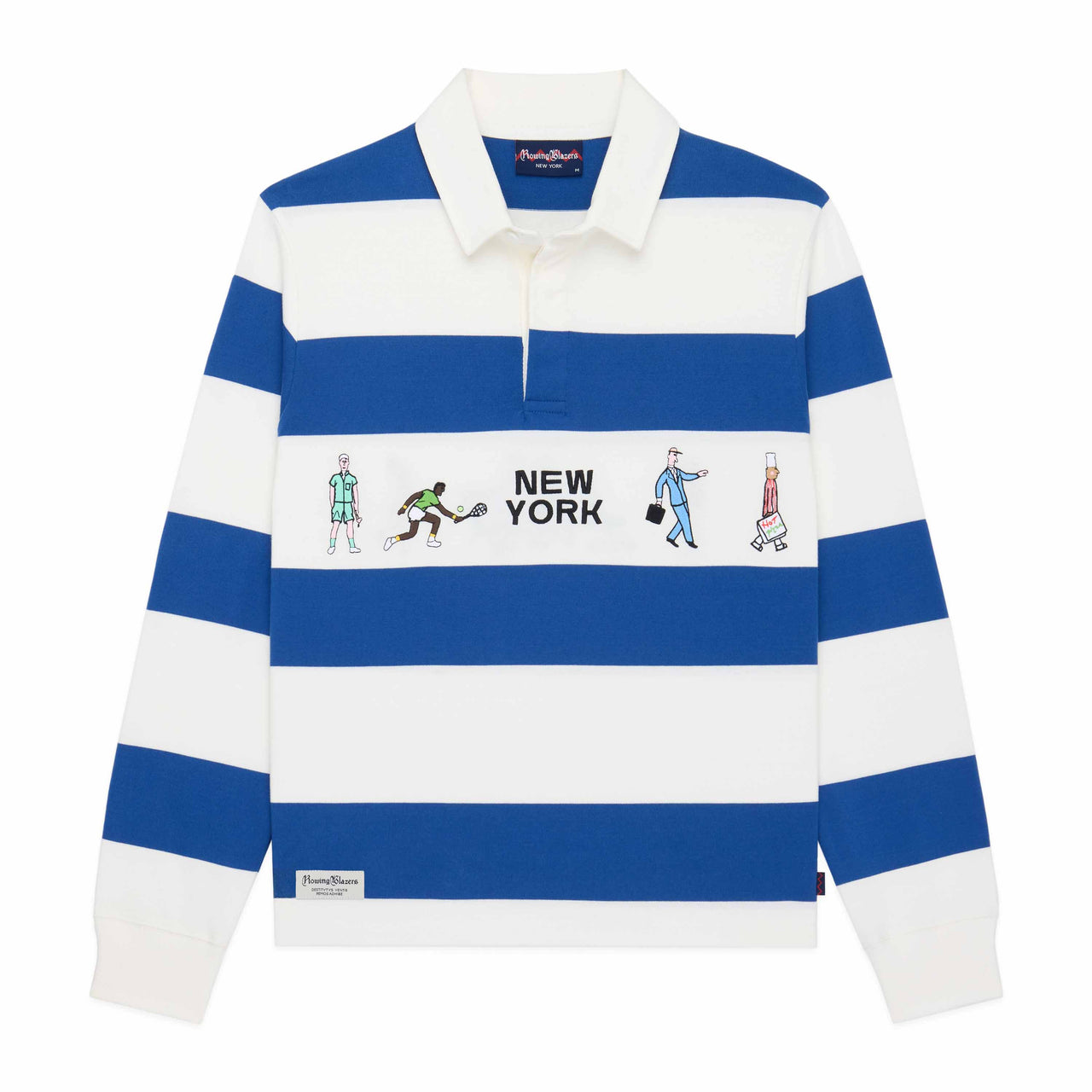Men's Cotton New York Rugby Blue White Stripe – Rowing Blazers