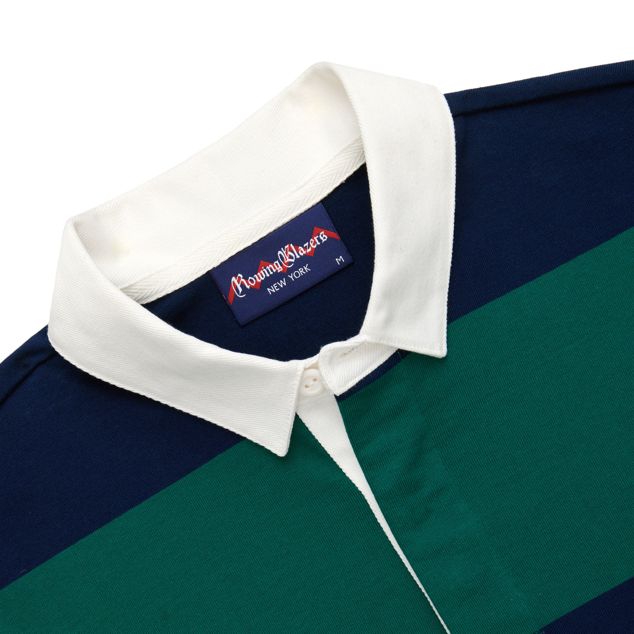 Men's Block Stripe Rugby Navy/Hunter – Rowing Blazers