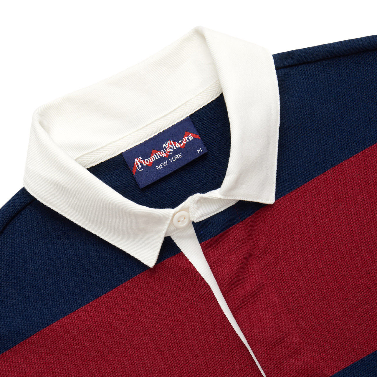 Men's Block Stripe Rugby Navy/Burgundy – Rowing Blazers