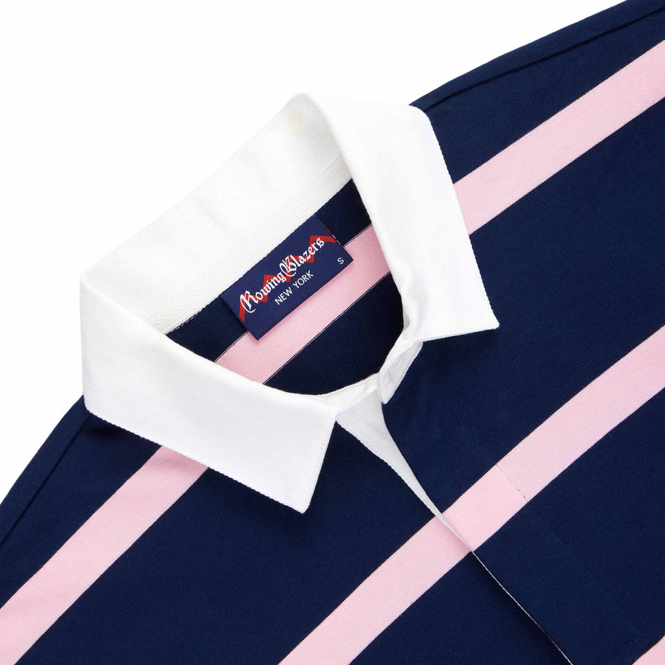 Women's Cotton Stripe Rugby Dress Pink and Navy – Rowing Blazers