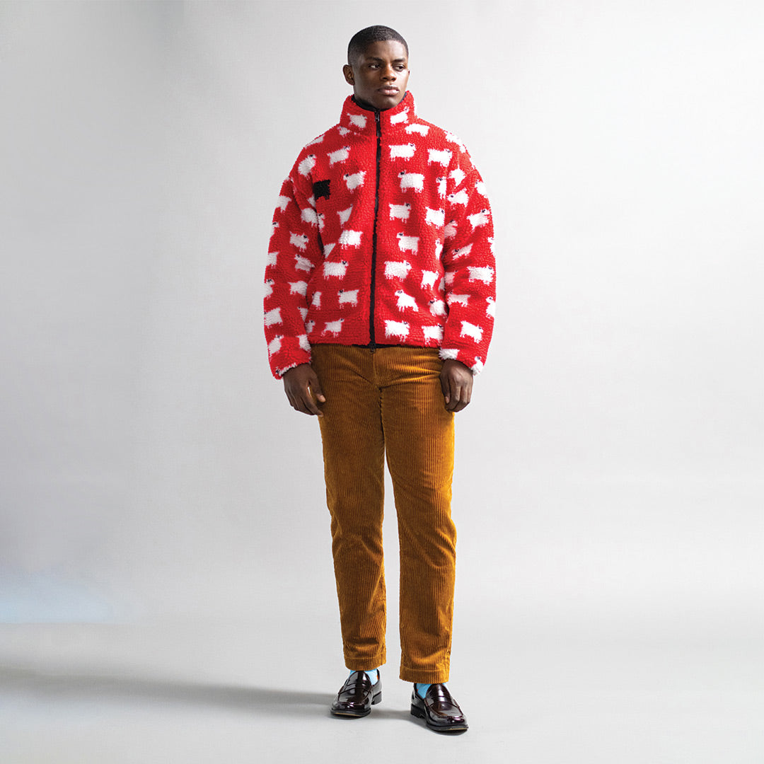 Men's Sheep Sherpa Jacket Diana Red – Rowing Blazers