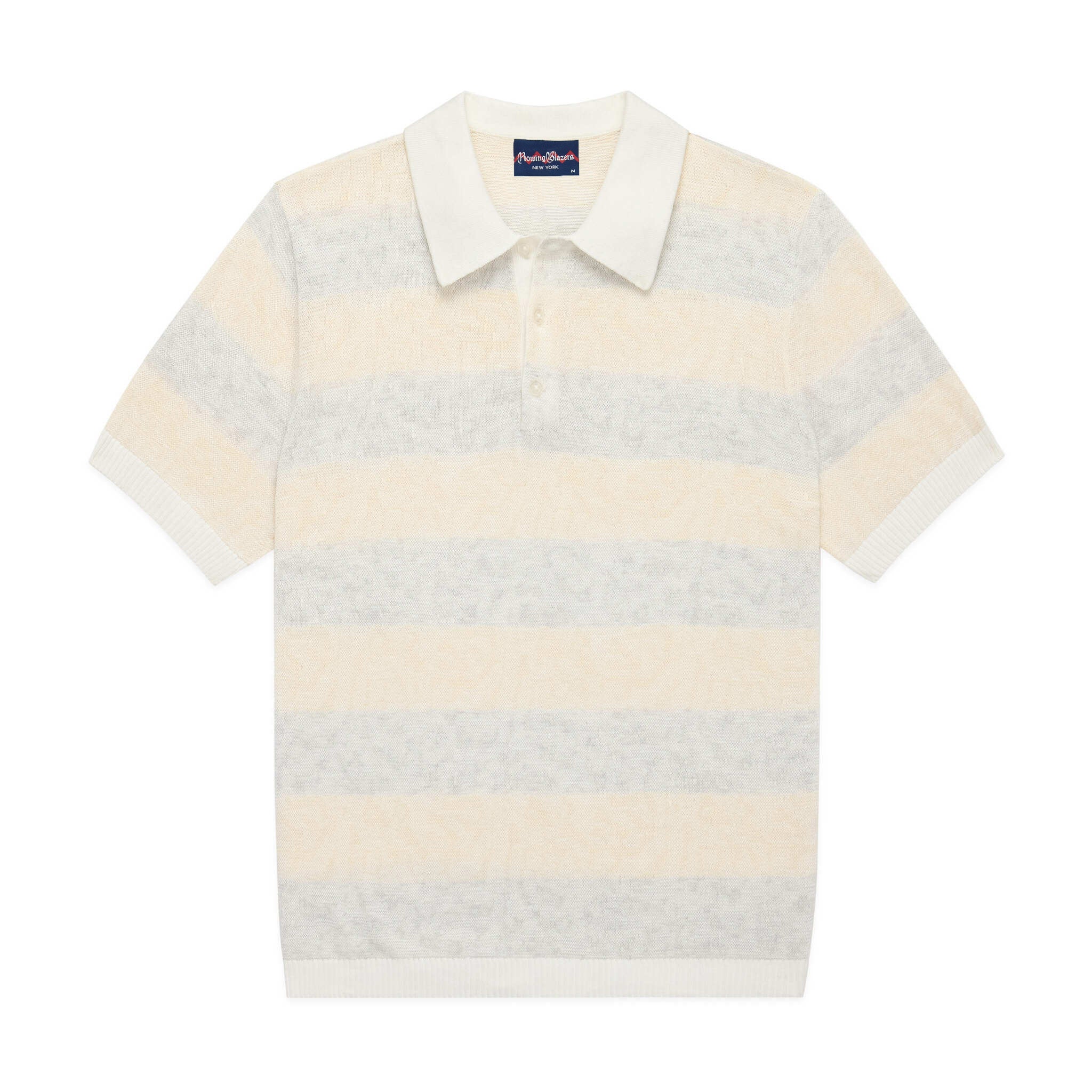 Men's Tonal Striped Polo White – Rowing Blazers