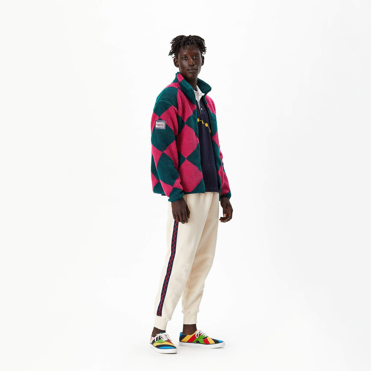 Harlequin Deep-Pile Sherpa "Jockey" Fleece – Rowing Blazers